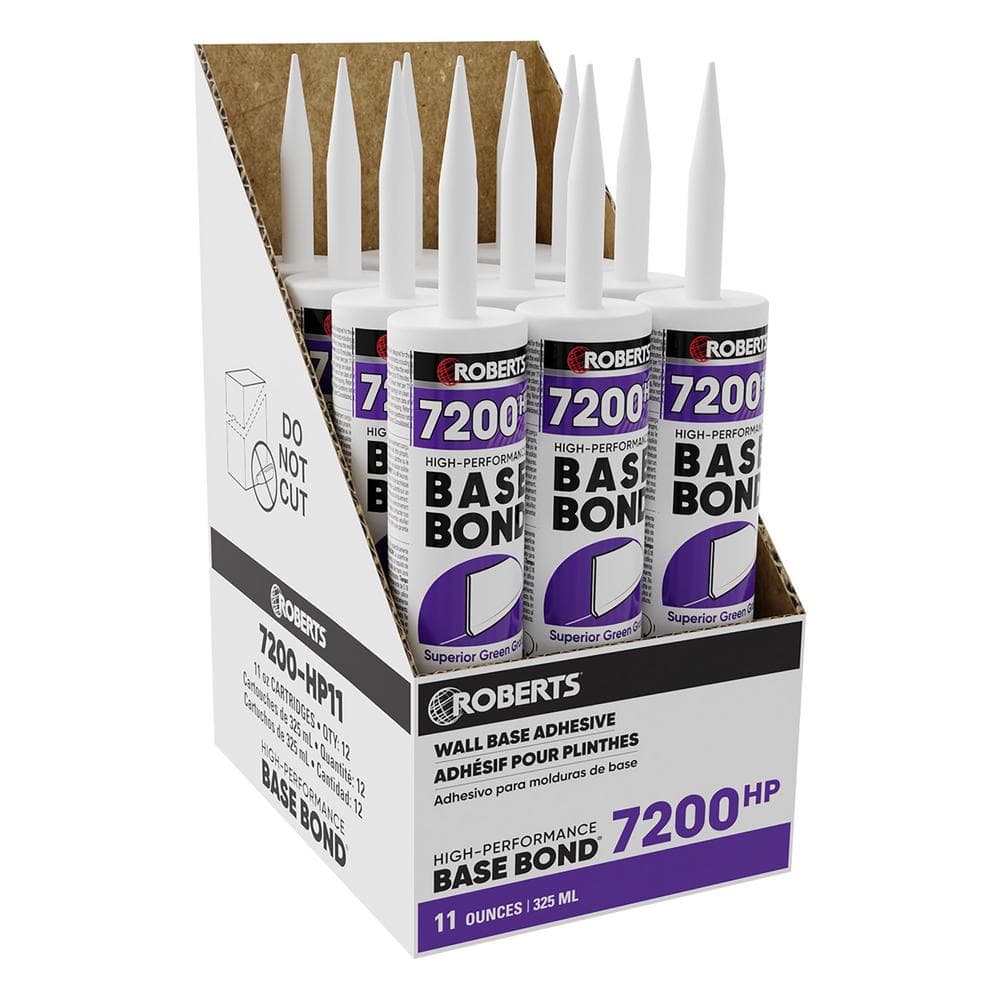 ROBERTS 0.34 qt. 24 Hour Dry Time Vinyl Rubber and Carpet Wall Base ...