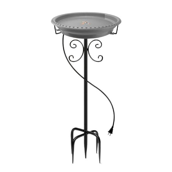 Justincity 35 in. H 13.3 Bowl Diameter Gray Finish Plastic 100W Heated ...