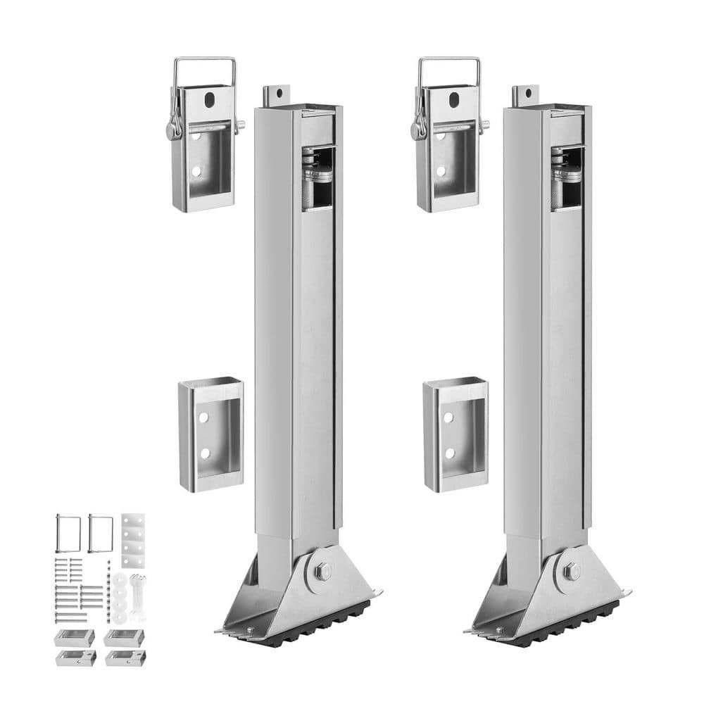 SKYSHALO Ladder Leveler, 3.94 in. H x 7.48 in. W, Silver, Metal, Stair Railing Kit Expansion ...