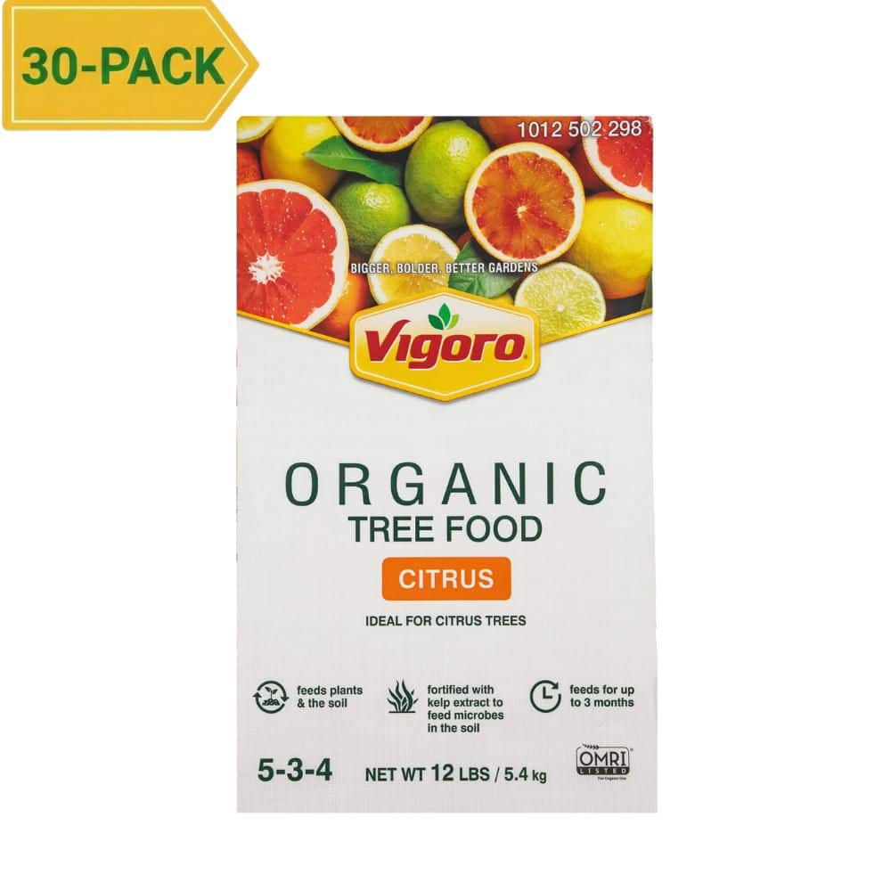 Vigoro 12 lb. Organic Citrus Dry Plant Food Fertilizer 5-3-4 (30-Pack ...