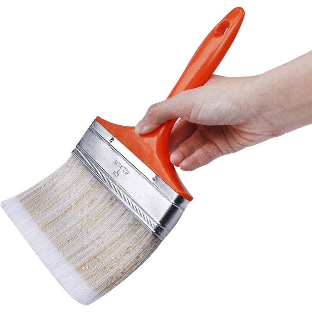 KIWDZFU 6 in. Soft Tip Large Paint Brush for Walls and Furniture, Quick ...