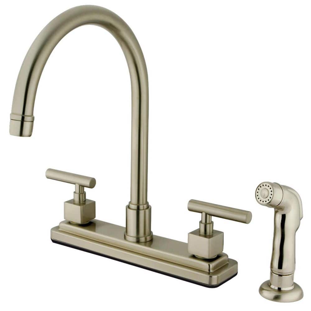 Kingston Brass Claremont 2-Handle Deck Mount Centerset Kitchen Faucets ...