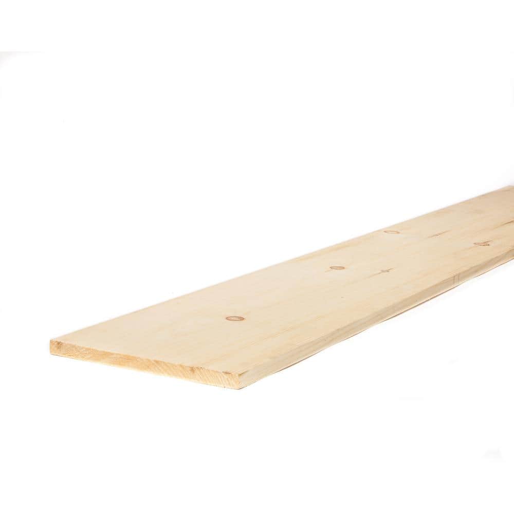 1 In X 12 In X 8 Ft Premium Kiln Dried Square Edge Whitewood Common