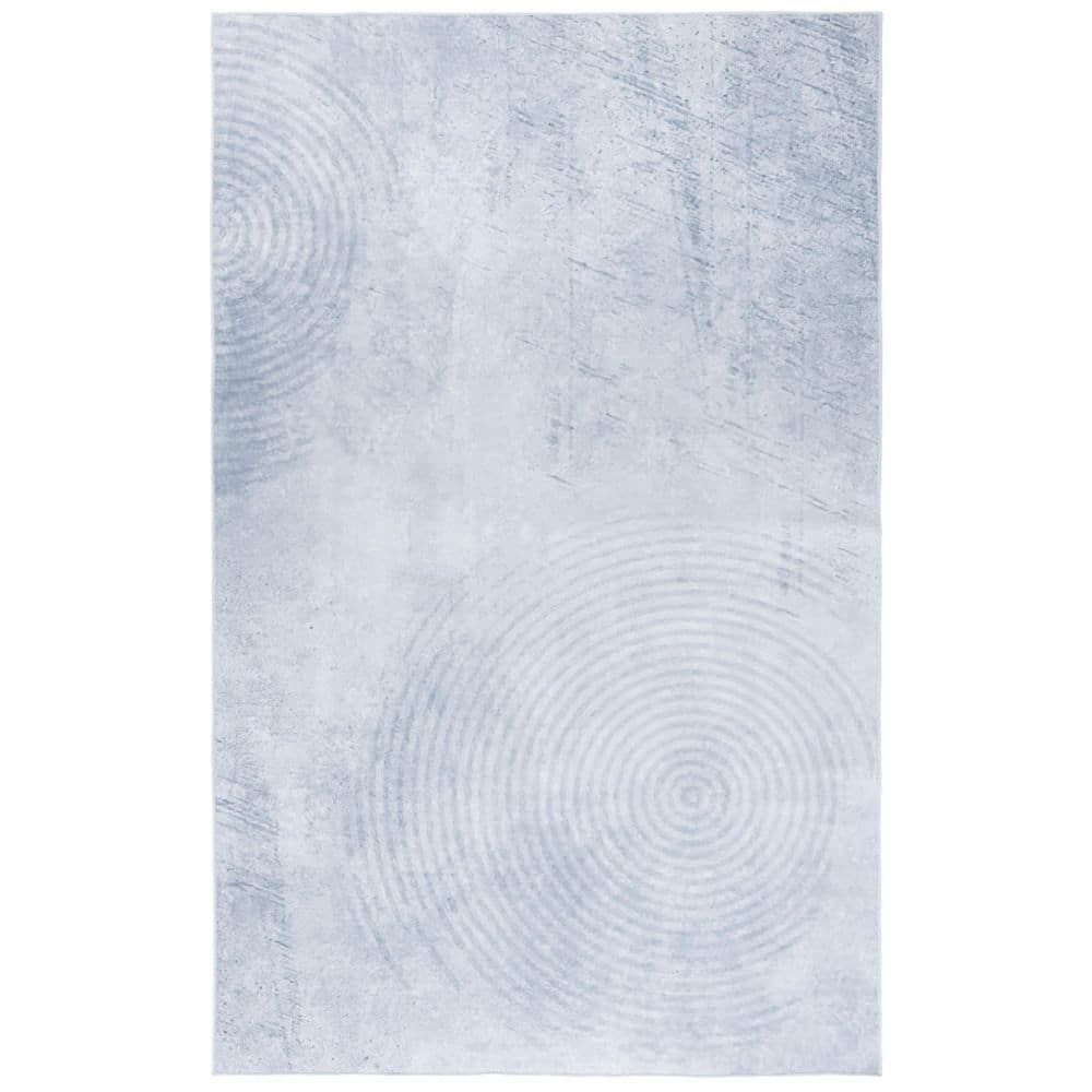 SAFAVIEH Malibu Gray 3 ft. x 5 ft. Machine Washable Abstract Swirl Area ...