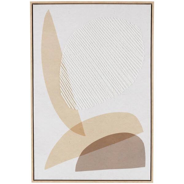 Litton Lane 1-Panel Abstract Overlapping Shapes Framed Poster with ...