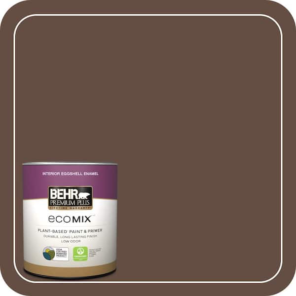BEHR PREMIUM PLUS 1 qt. #S-G-760 Chocolate Coco Eggshell Enamel EcoMix ...