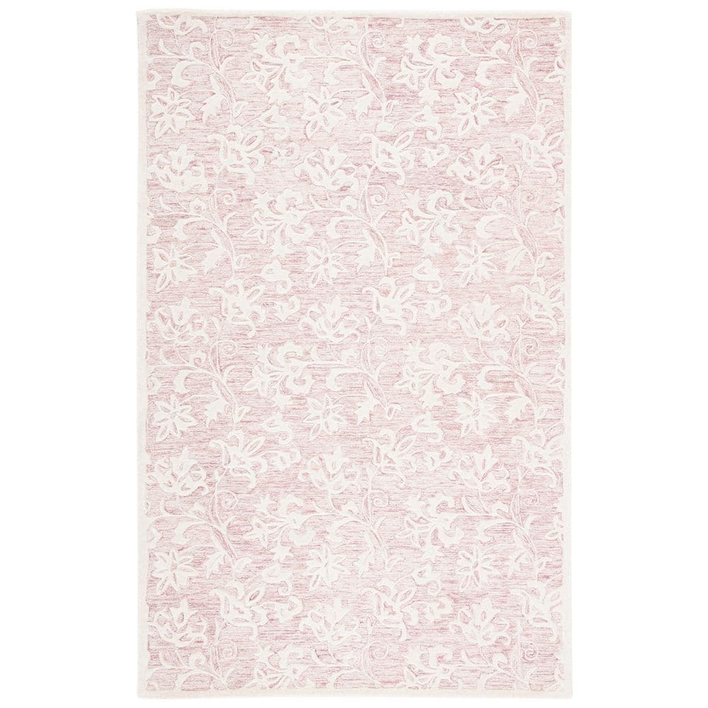 SAFAVIEH Metro Pink/Ivory 4 ft. x 6 ft. High-Low Floral Area Rug ...