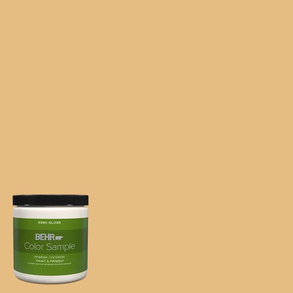 BEHR PREMIUM PLUS 8 oz. #320D-4 Arizona Tan Semi-Gloss Interior ...