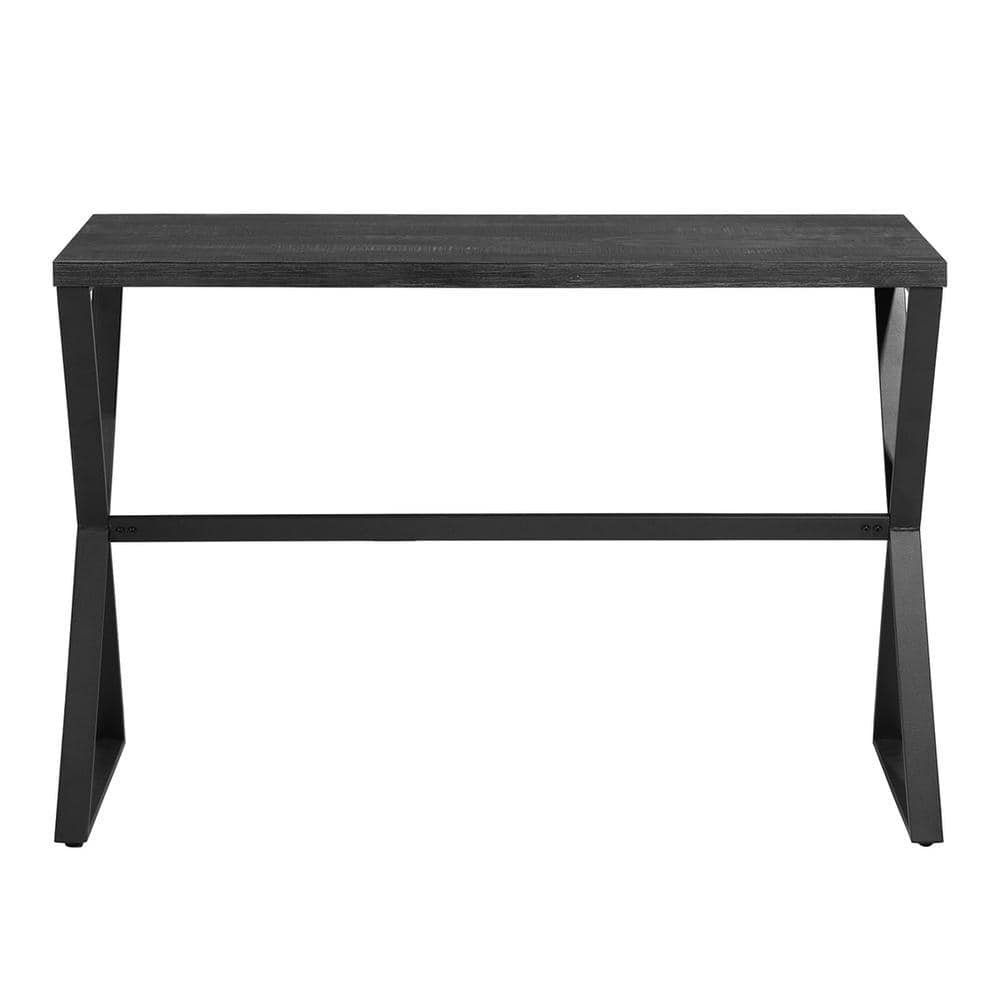 Spaco 43.3 in. Black Standard Rectangle Wood Simple Modern Style ...