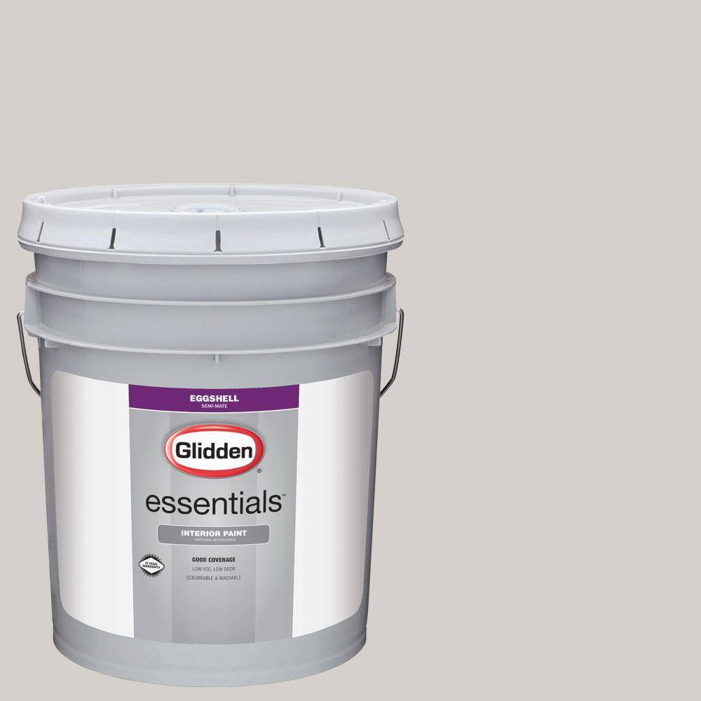 Glidden Essentials 5 gal. #HDGCN49 Silver Cloud Eggshell Interior Paint ...