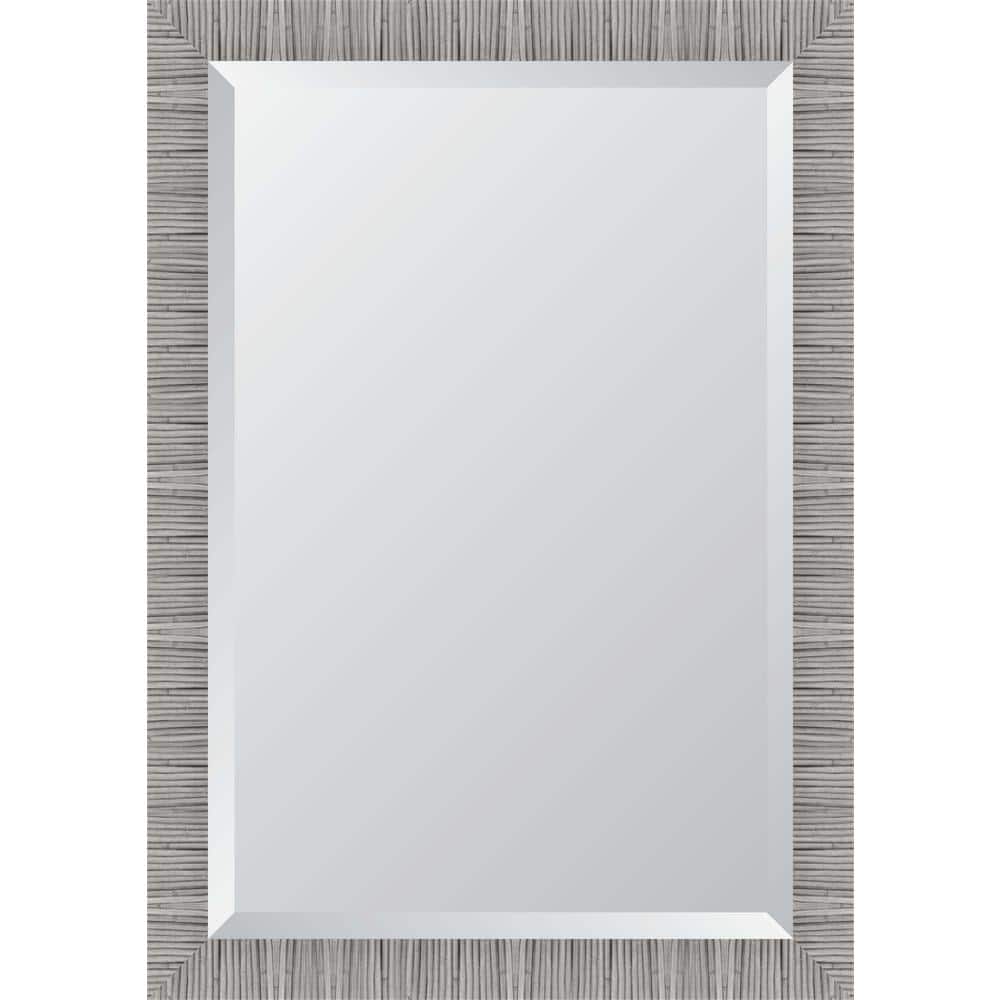 Melissa Van Hise Rattan Design 29 in. W x 41 in. H Rectangle Gray ...