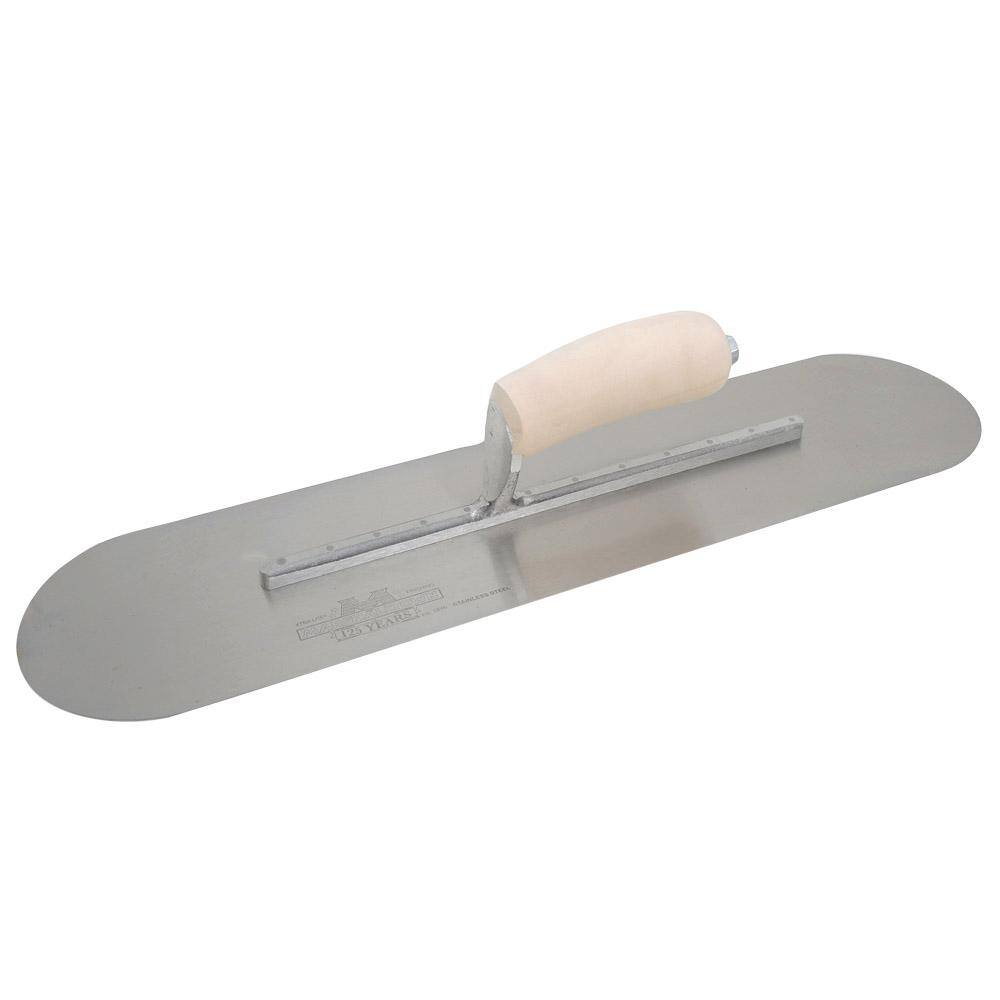 MARSHALLTOWN 20 in. x 5 in. Pool Trowel - Curved Wood Handle SP205