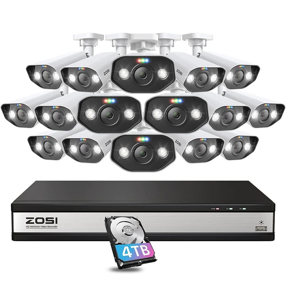 ZOSI 4K 16-Channel PoE 4TB NVR Security Camera System with 16X 5MP ...