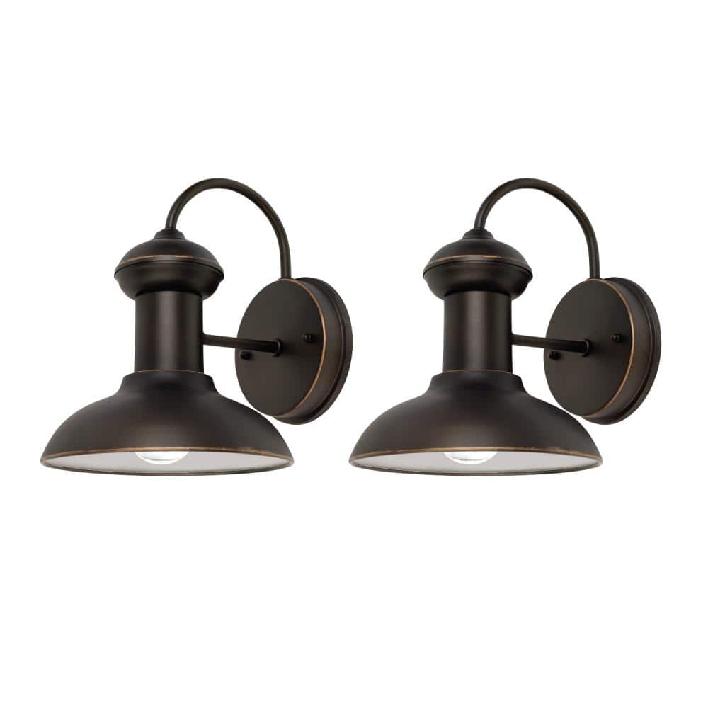 Globe Electric Jamenson Oil-Rubbed Bronze Farmhouse Indoor/Outdoor 1 ...