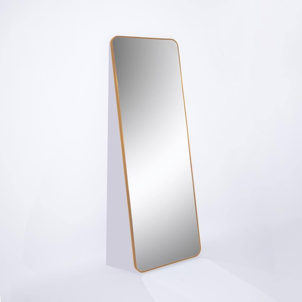 Seafuloy 63 in. W x 20 in. H Full-Length Mirror Round Corner Metal ...