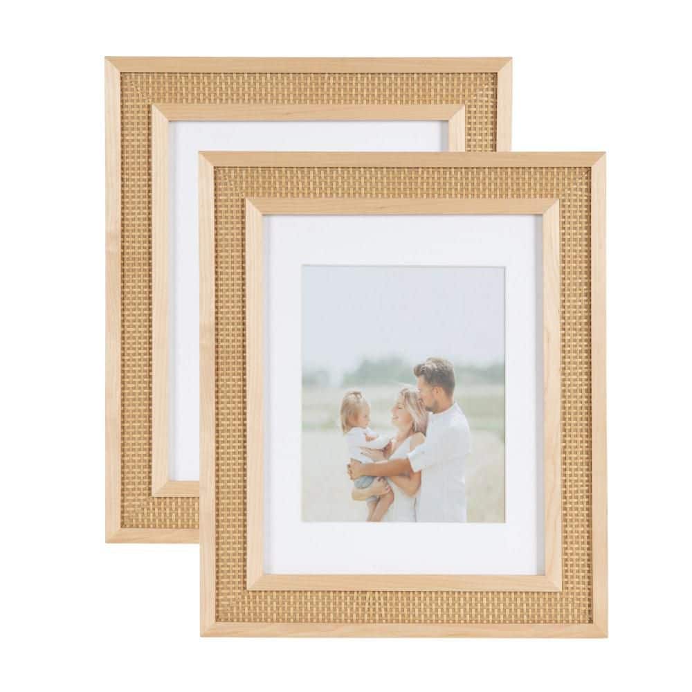 Kate and Laurel Corah 18 in. x 15 in. Natural Picture Frame (Set of 2 ...