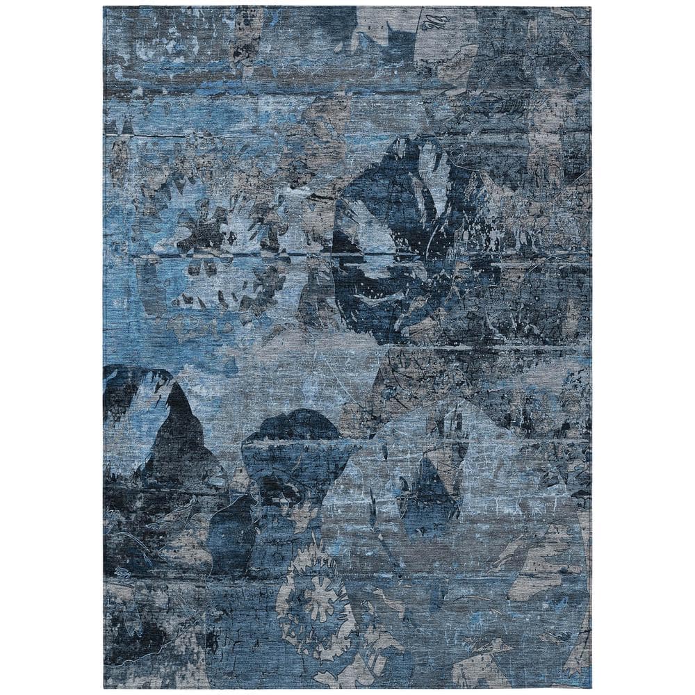 Addison Rugs Chantille ACN555 Denim 10 ft. x 14 ft. Machine Washable ...