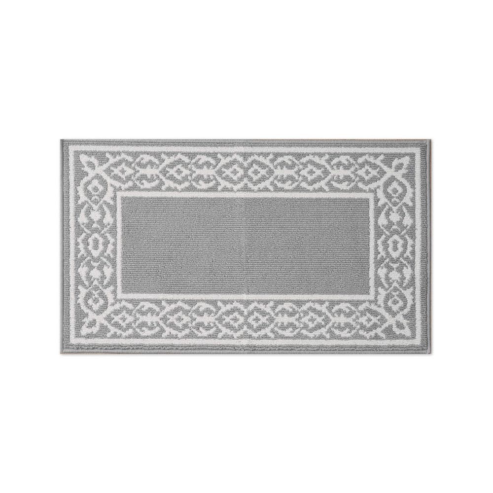 Laura Ashley Lorreta 2-Tone Light Gray/Ivory 2 ft. x 4 ft. Tufted ...