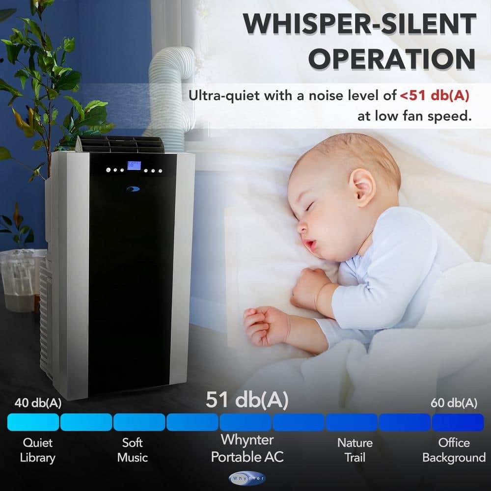 Whynter 9,200 BTU (14,000 BTU ASHRAE) Portable Air Conditioner Cools ...