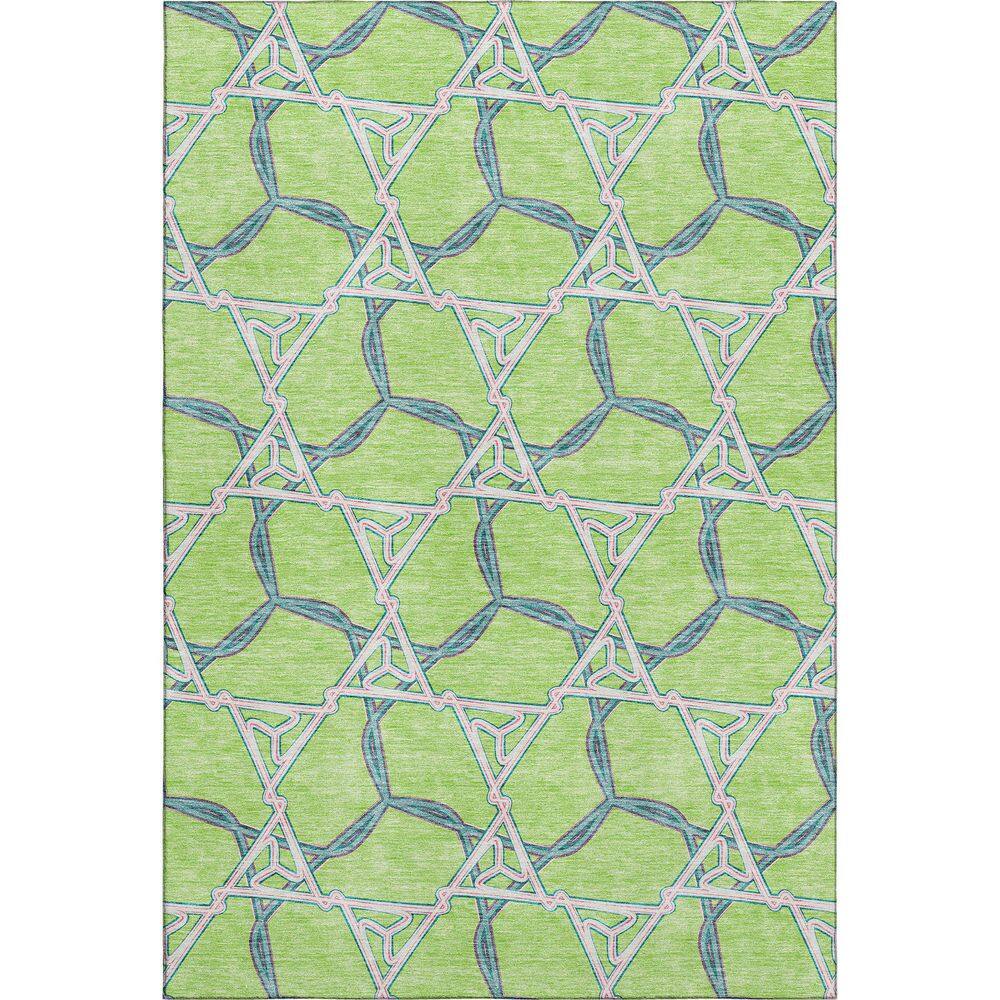 Addison Rugs Mayfield Premium Machine Washable Abstract AMF959 Lime 8 ...