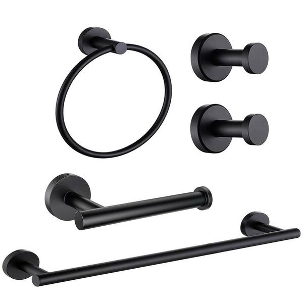 ruiling 5 -Piece Bath Hardware Set with Mounting Hardware in Stainless ...