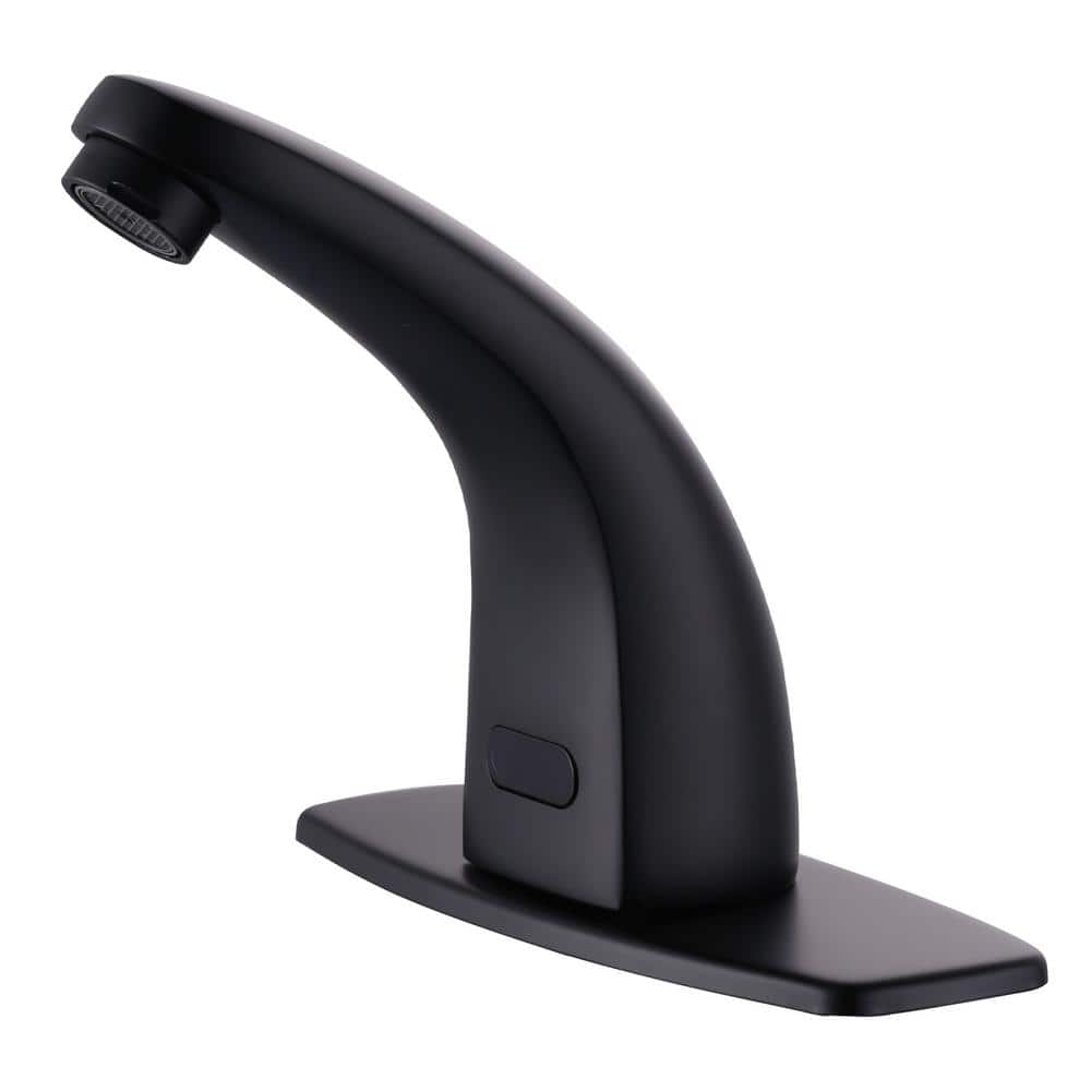 ALEASHA Single Hole Touchless Bathroom Faucet with Deckplate Included ...