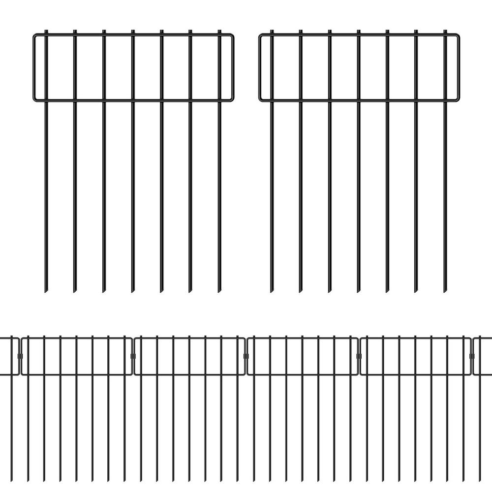 Oumilen 16.7 in. H x 13 in. L Decorative Garden Fence Rust Resistant ...