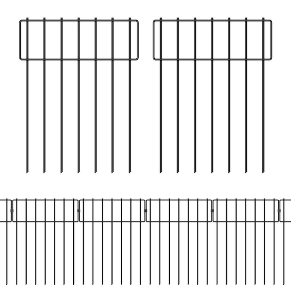 Oumilen 16.7 in. H x 13 in. L Decorative Garden Fence Rust Resistant ...