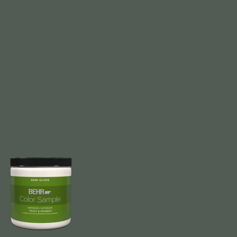 BEHR PREMIUM PLUS 8 oz. #N420-7 Alpine Trail Semi-Gloss Interior ...