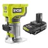 RYOBI ONE+ 18V Cordless Compact Fixed Base Router with 2.0 Ah Battery ...