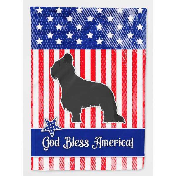 Caroline's Treasures 28 in. x 40 in. Polyester USA Patriotic Briard 2 ...