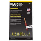 Klein Tools Wire Marker Book-Black Letters, Numbers and Symbols 56253
