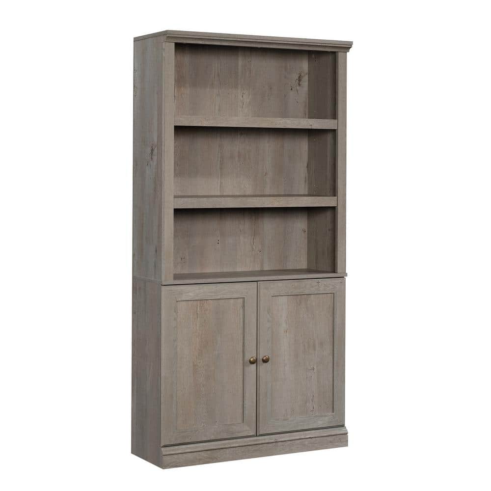 SAUDER 70 in. Tall Mystic Oak Engineered Wood 5-Shelf Bookcase with ...