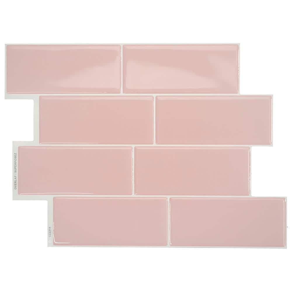smart tiles Metro Ava 11.56 in. x 8.38 in. Vinyl Peel and Stick Tile (2 ...