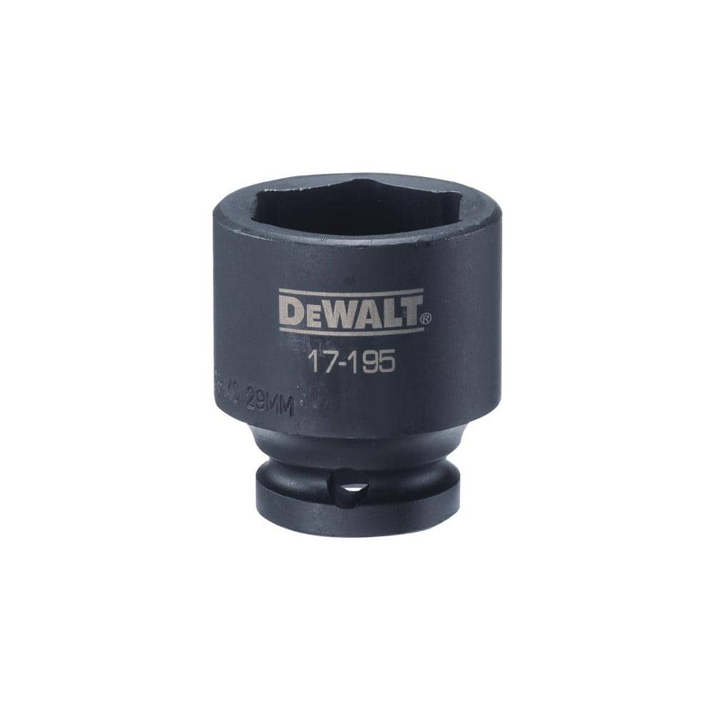 DEWALT 1/2 in. Drive 29 mm 6-Point Impact Socket DWMT17195B - The Home ...