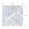 SpeedTiles Pistoria White 4 in. x 4 in. Marble Peel and Stick Wall ...