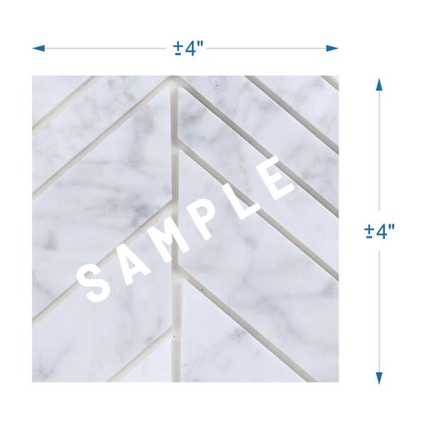 SpeedTiles Pistoria White 4 in. x 4 in. Marble Peel and Stick Wall ...
