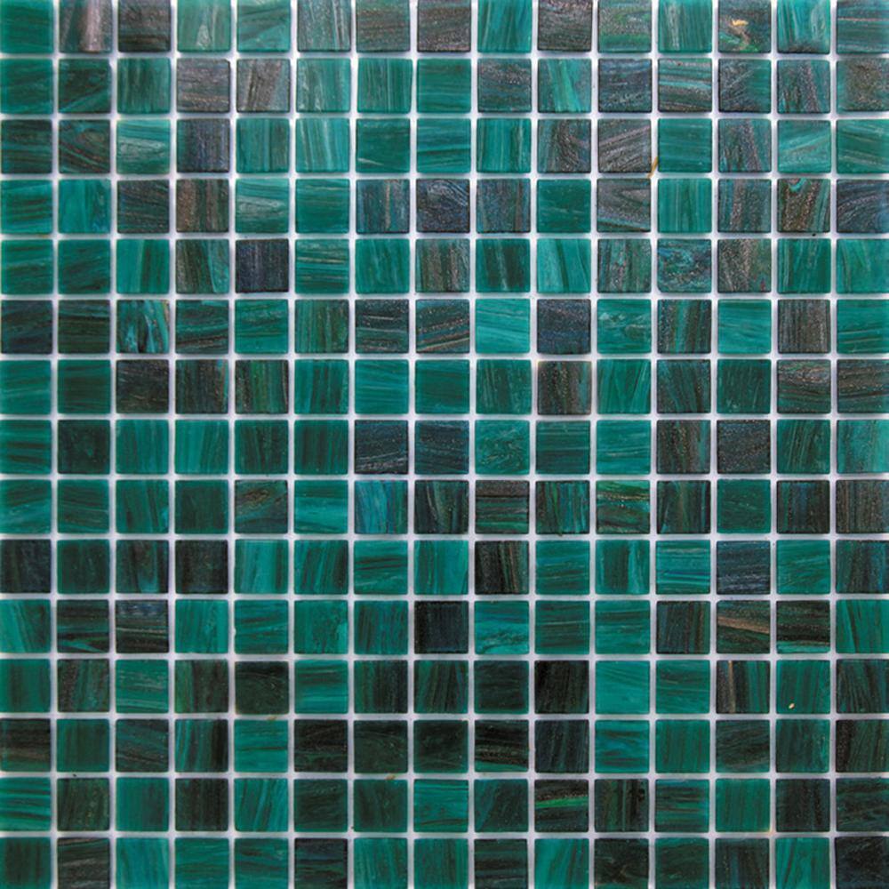 Apollo Tile Mingles 4" x 6" Glossy Bottle Green Glass Mosaic Uniform ...
