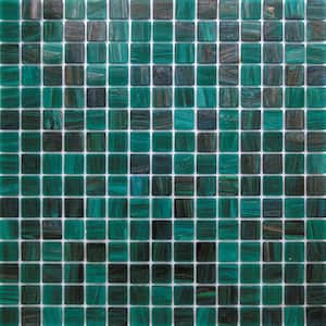 Apollo Tile Mingles 4" x 6" Glossy Bottle Green Glass Mosaic Uniform ...