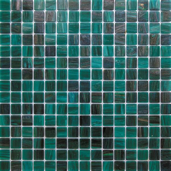 Apollo Tile Mingles 4" x 6" Glossy Bottle Green Glass Mosaic Uniform ...