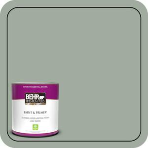 BEHR PREMIUM PLUS 8 oz. #PPU11-15 Green Balsam Flat Interior/Exterior ...