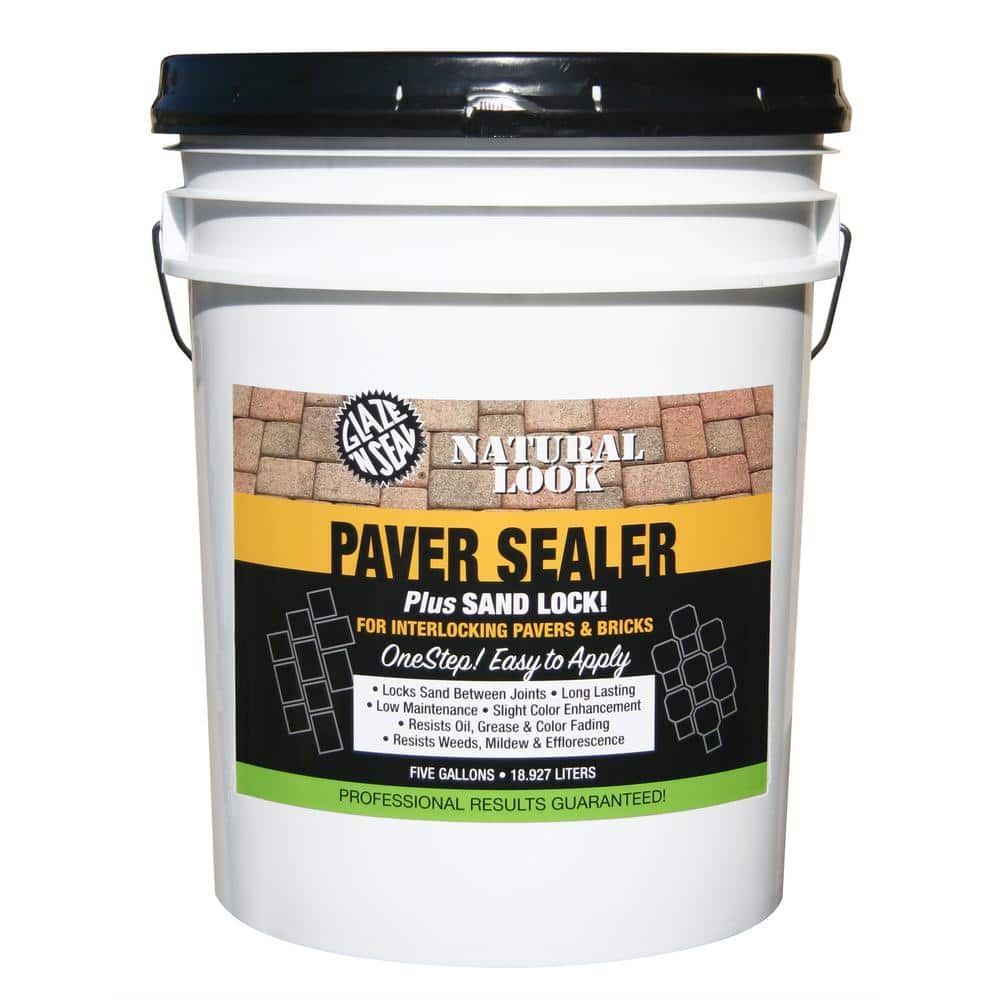 Glaze 'N Seal 5 Gallon GNS Clear Natural Look Paver Sealer with Sand ...