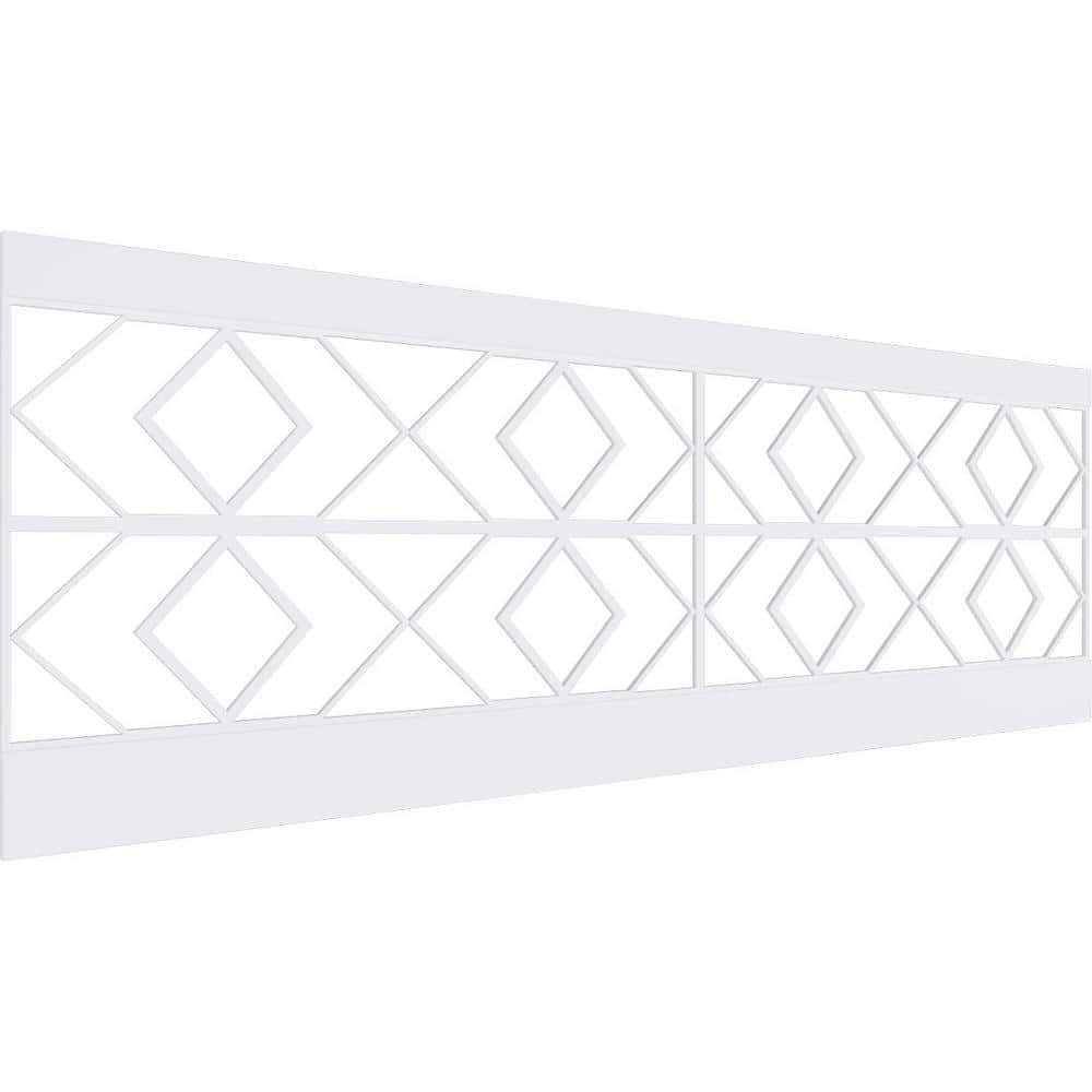 Ekena Millwork 32 in. H x 94-1/2 in. W 21.04 sq. ft. Hillrose PVC ...