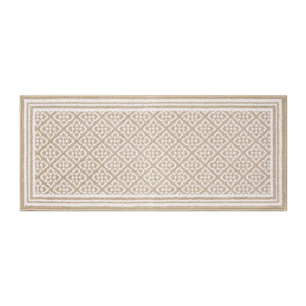 Laura Ashley Isla 2-Tone Berber/Ivory 2 ft. x 5 ft. Tufted Geometric ...