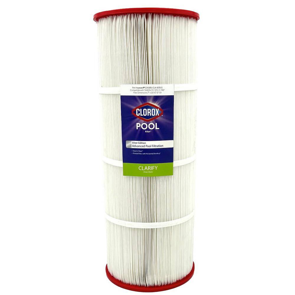 Clorox Silver Edition 7 in. Dia Advanced Pool Filter Cartridge ...