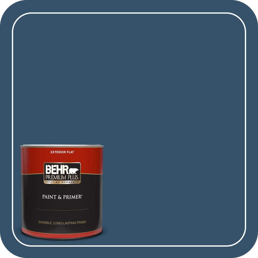 BEHR PREMIUM PLUS 1 qt. #MQ5-58 Velvet Rope Flat Exterior Paint ...