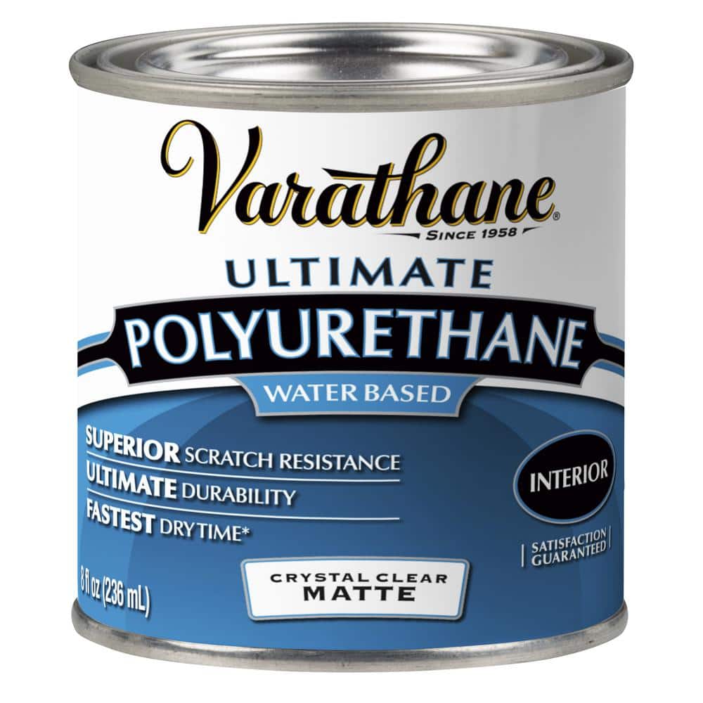 Varathane 8 oz. Clear Matte Water-Based Interior Polyurethane 262075 ...