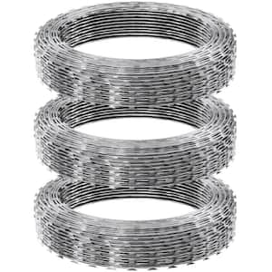 SVOPES 246 ft. Razor Wire Fencing, 5-Rolls Galvanized Barbed Wire for ...