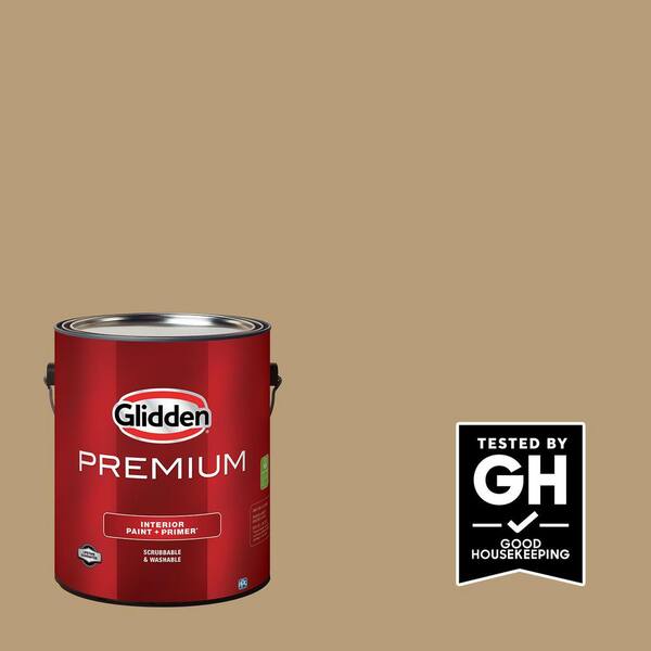Glidden Premium 1-gal. PPG1086-5 Earthy Ocher Satin Interior Latex ...