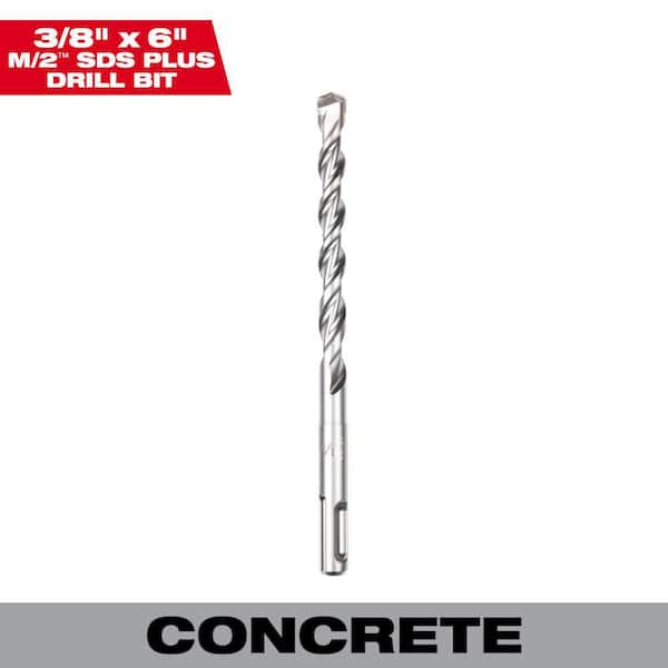 Milwaukee 3 8 In X 6 In 2 Cutter Sds Plus Carbide Drill Bit 48 20